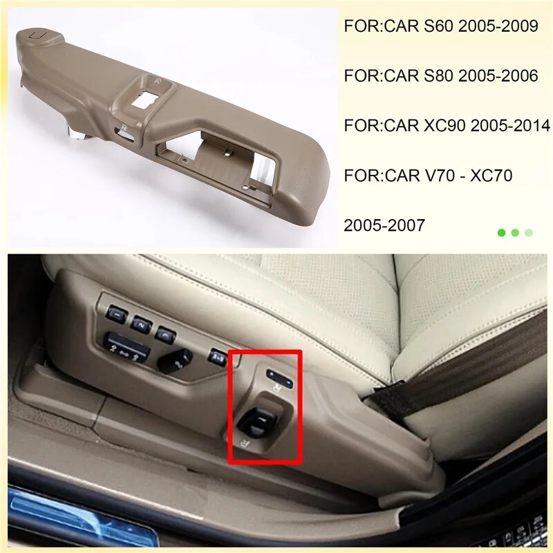 ABIF-автомобильное левое переднее сиденье с электроприводом, внешняя защитная панель сиденья 39866788 39866794 для Volvo XC90 S60 XC70 S80 2005-2014