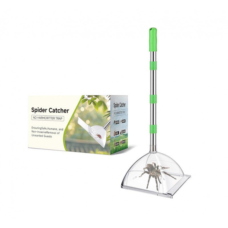 Ловушка для пауков и насекомых - 32inch регулируемых длинных ручек для ловли и выпуска пауков