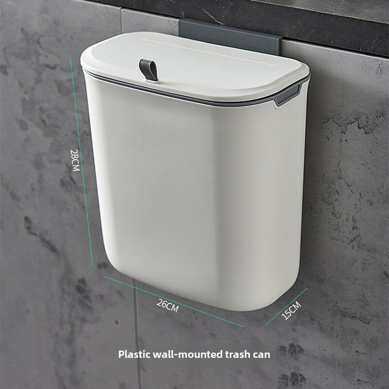 Konteyner Dlya Musora: Emkost' 9 Litrov Dlya Effektivnogo Khraneniya - Prochnyy Plastikovyy Konteyner S Legkoupravlyaemoy Kryshkoy Dlya Kukhni Ili Vannoy Komnaty