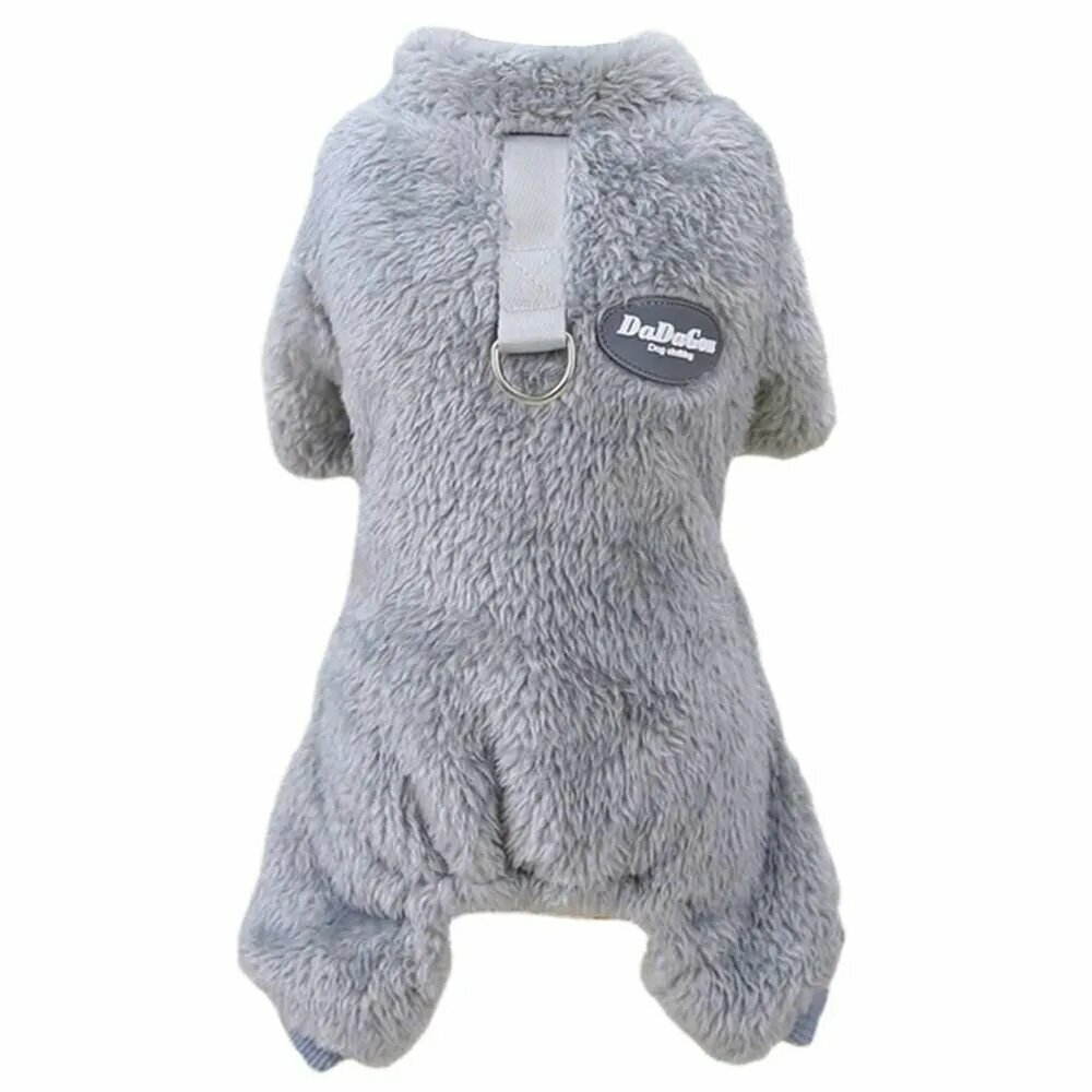 Куртка - комбинезон утепленный плюшевый для собак мелких пород и кошек, (S, M, LXL, XXL), флис, защита от ветра