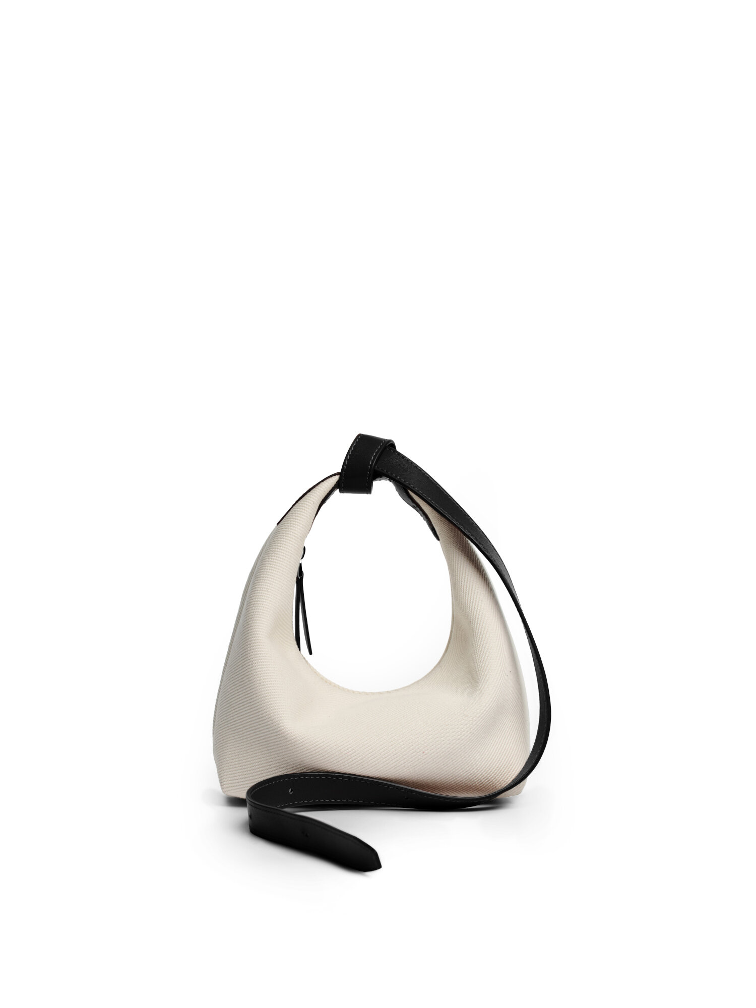 Сумка багет STELLA mini white/black
