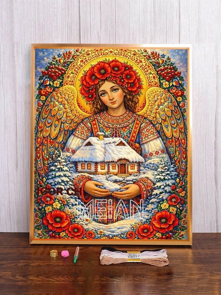 MEIAN Набор для вышивания,30x40CM,14CT,40 цветов