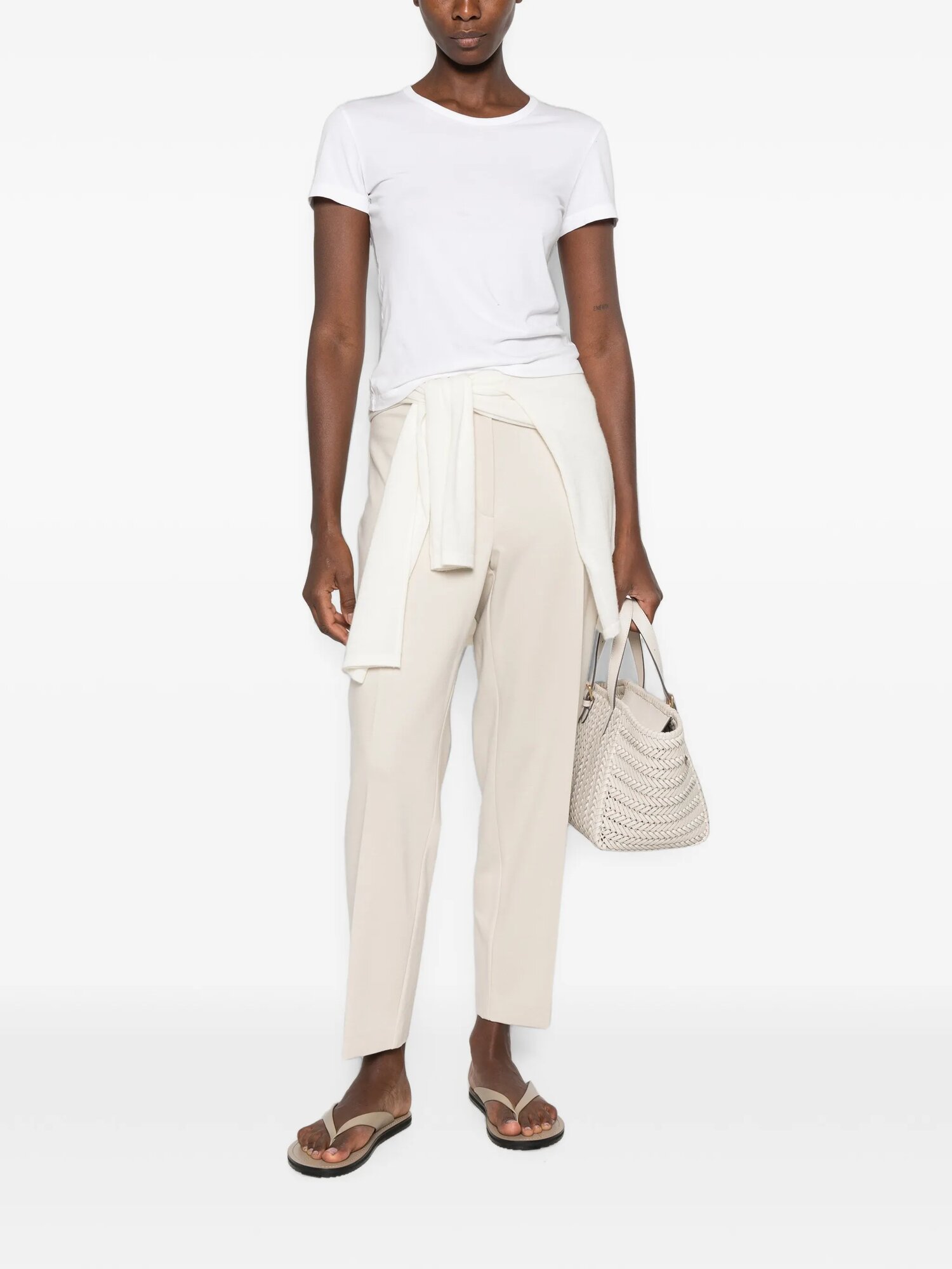 Брюки Marina Rinaldi Button-fastening straight-leg trousers, размер 46 — фото 1
