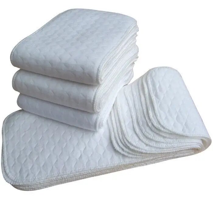 Premium Soft Подгузники для новорожденных, 100% хлопок, ультра-тонкие. Впитывающие трехслойные - Вкладыши для многоразовых подгузников марлевые хлопковые, комплект 5 штук