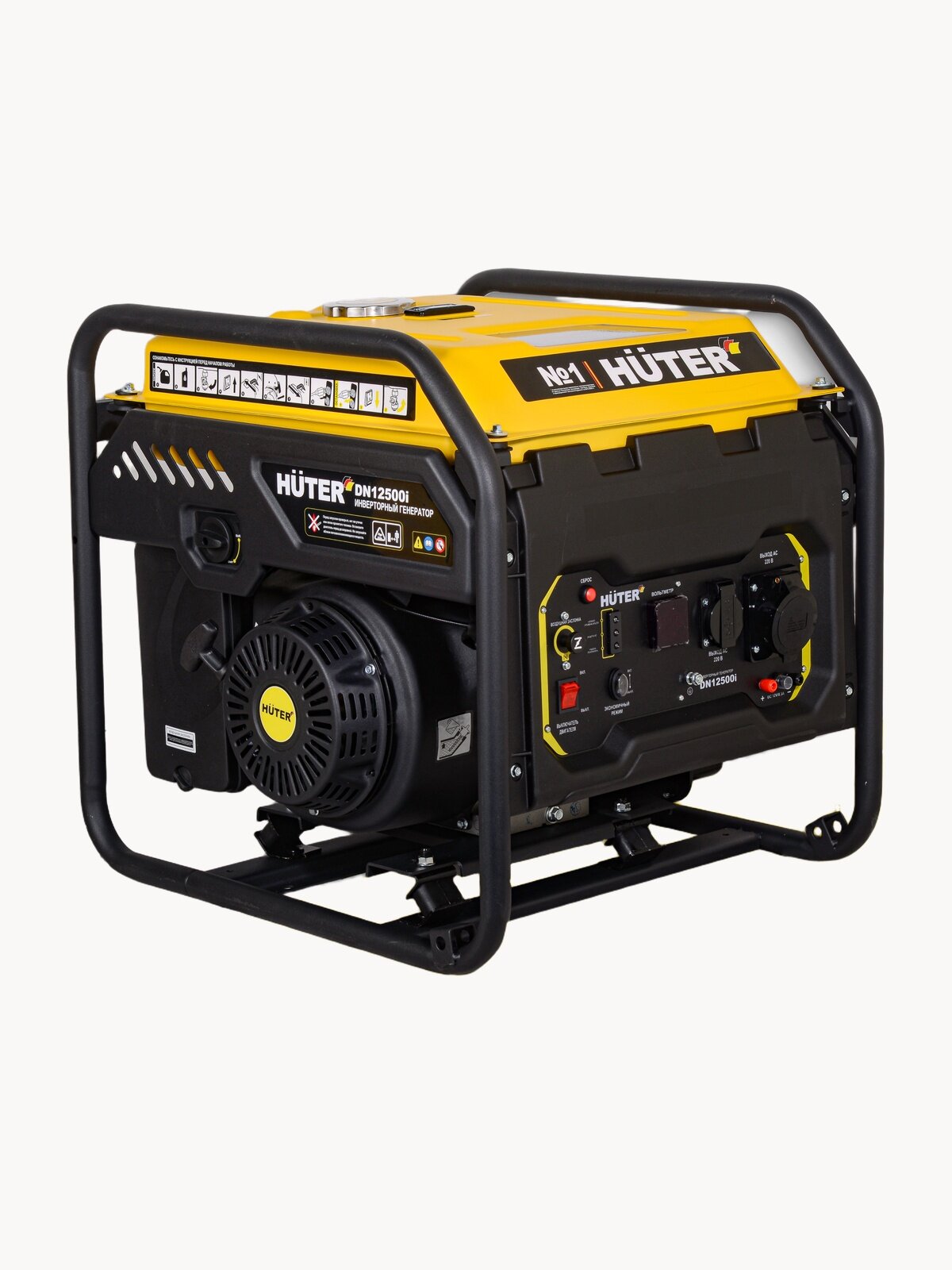 Генератор инверторный бензиновый, Huter DN12500i, 9 кВт, ручной стартер