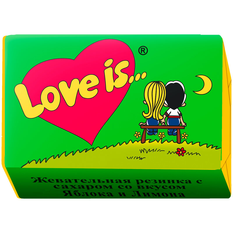 Жевательная резинка Love is, яблоко-лимон