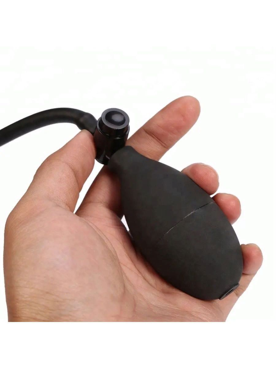 Надувной черный фаллос, фаллоимитатор с грушей, интимные игрушки дилдо расширительный