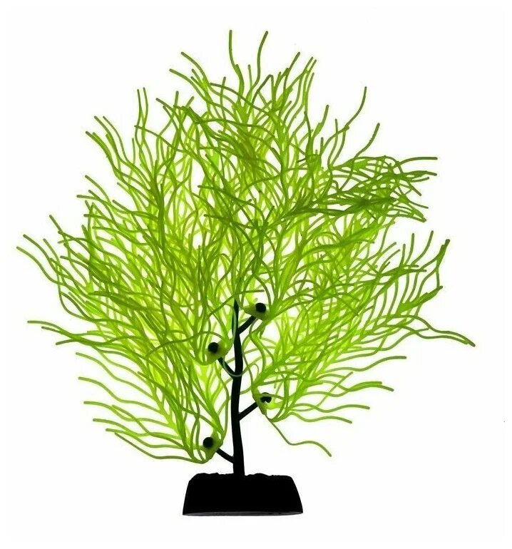 Растение Homefish 80676 силиконовое с флюорисцентным эффектом желтое для аквариума (19 см)