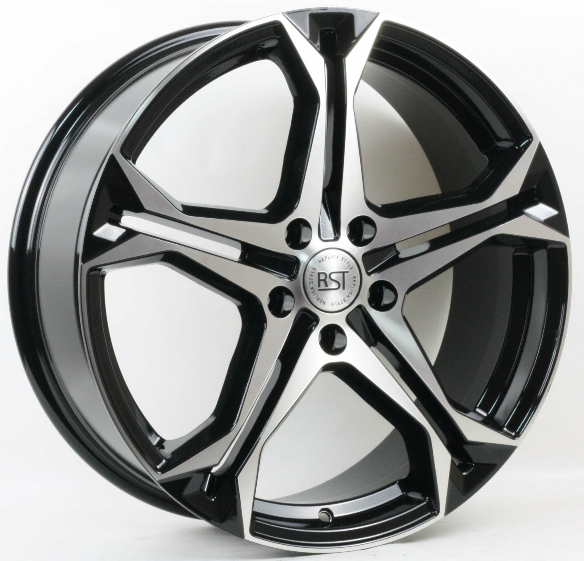 Диск автомобильный литой RST R099 19x7.5 5x108 et46 dia63.4 Чёрный с полированной лицевой частью