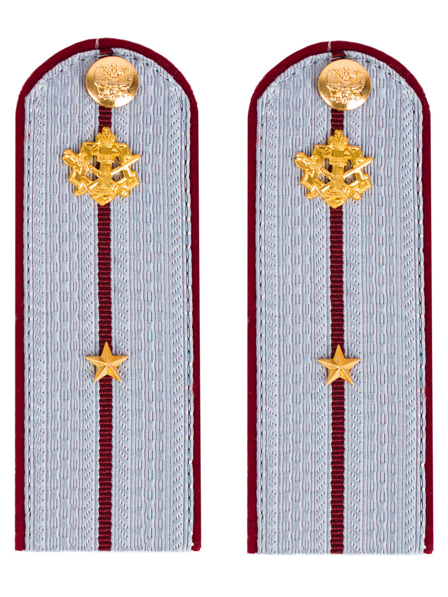 Погоны Фсин на рубашку картон (в сборе) укомплектованные с фурнитурой звание младший лейтенант 14х5 см
