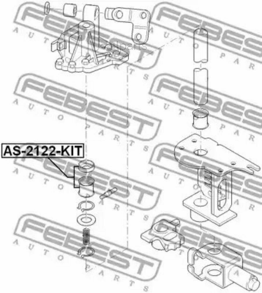 FEBEST AS-2122-KIT подшипник шариковый комплект FORD MONDEO CA2 2007-2014