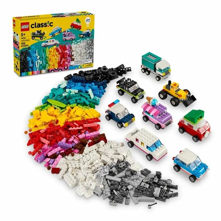 11036 Конструктор LEGO Classic Creative Vehicles Креативные автомобили 900 деталей