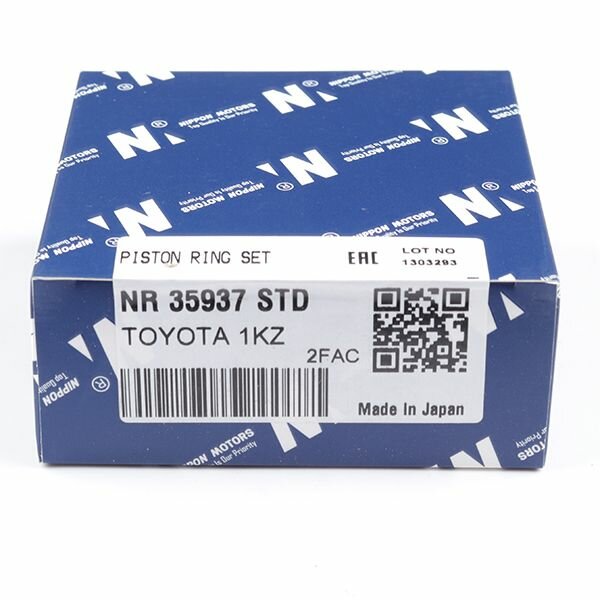 Кольца поршневые Nippon Motors NR-35937-STD Toyota Hilux Surf (KZN130, KZN185); Hiace (KZH10#, 11#, 12#, 13#); Regius, Touring Hiace (KCH4#); Granvia, Grand Hiace (KCH1#); Land Cruiser Prado (KZJ7#, KZJ9#) 1KZ-TE OEM 13011-67030