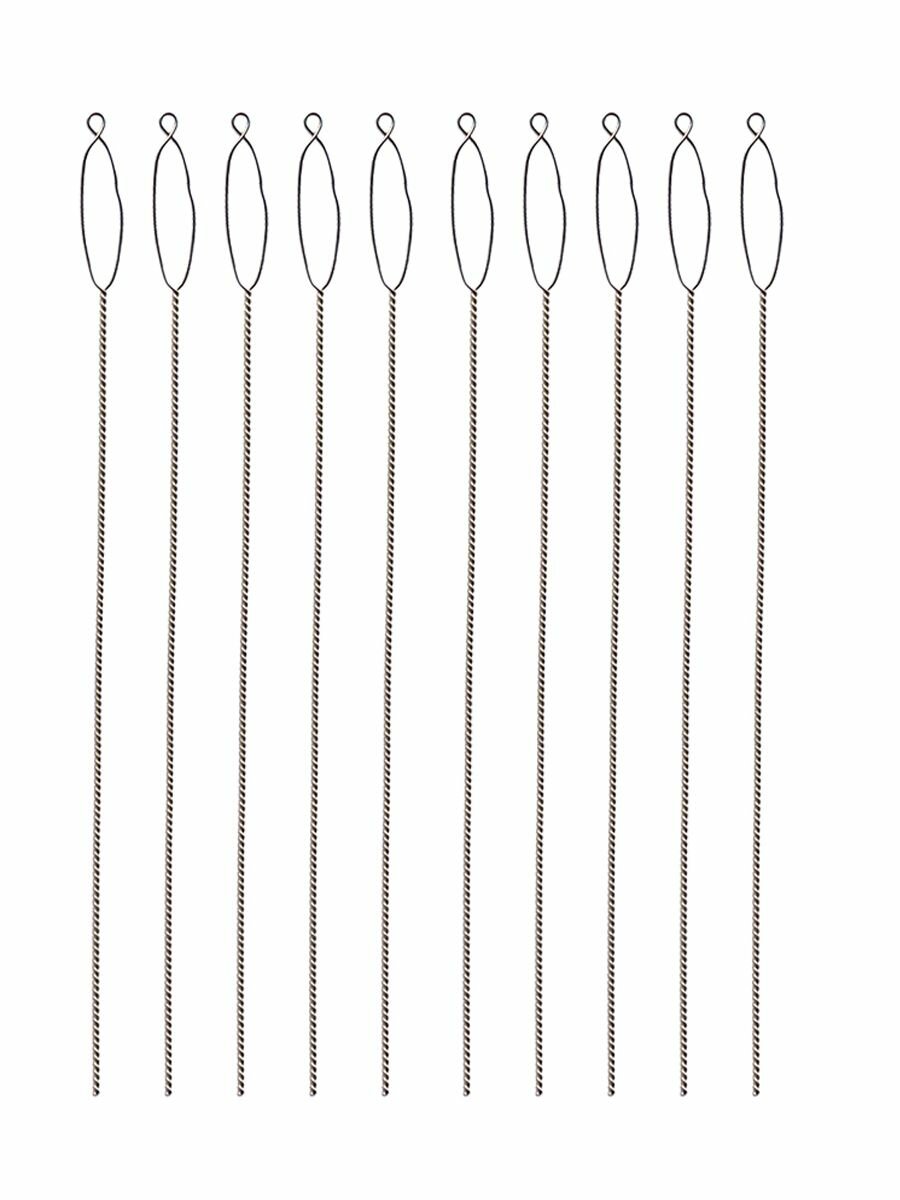 Иглы гибкие бисерные с большим ушком 76 мм, d 0.35 мм. (10 шт .)