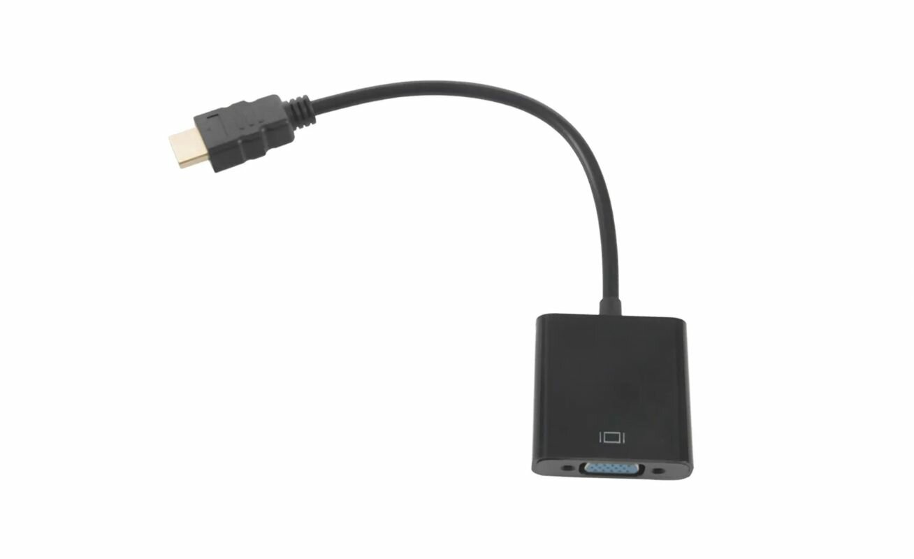 Кабель- переходник HDMI- VGA, 1080/ провод 3.5