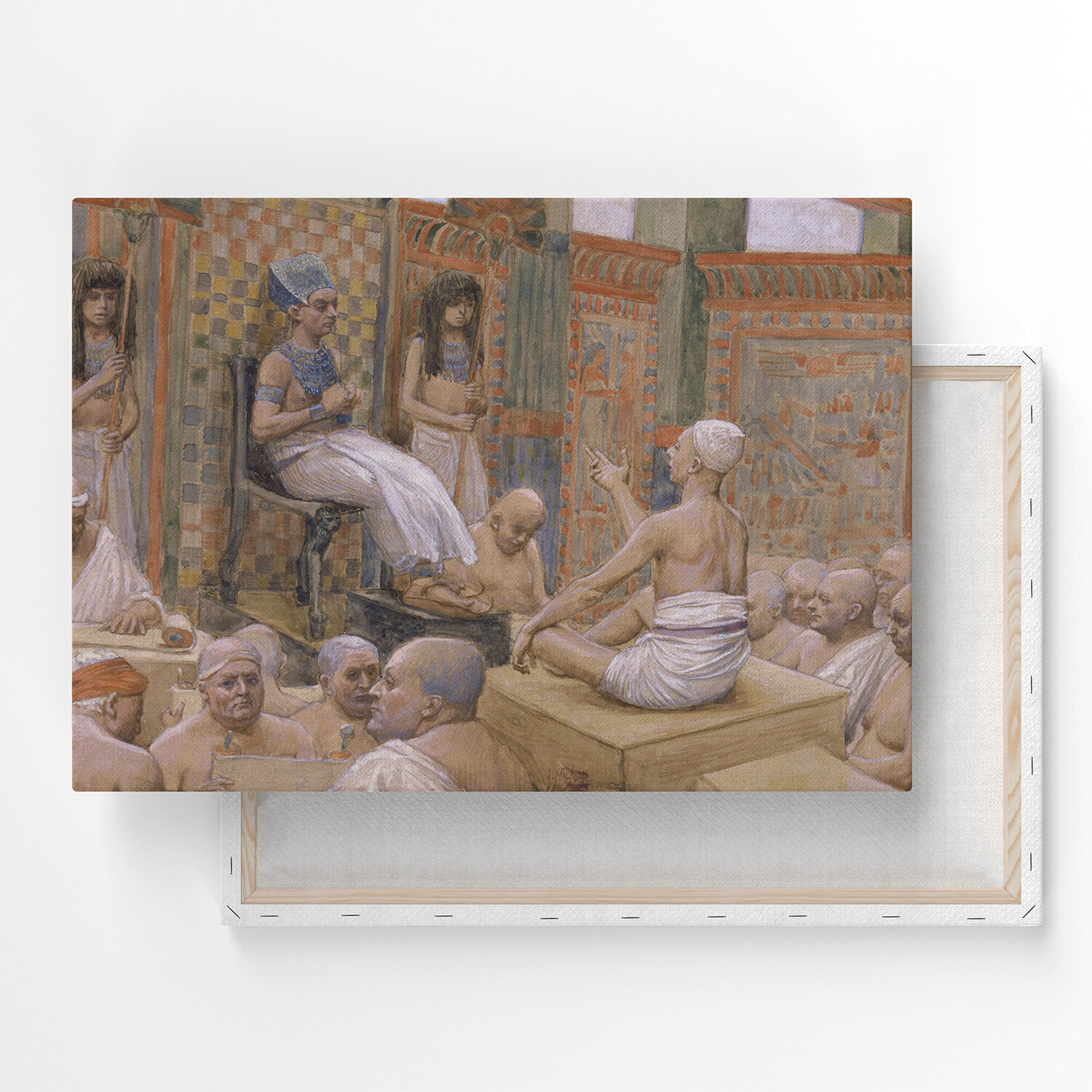 Картина на холсте, репродукция / Джеймс Тиссо - Joseph Interprets Pharaohs Dream / Размер 60 x 80 см