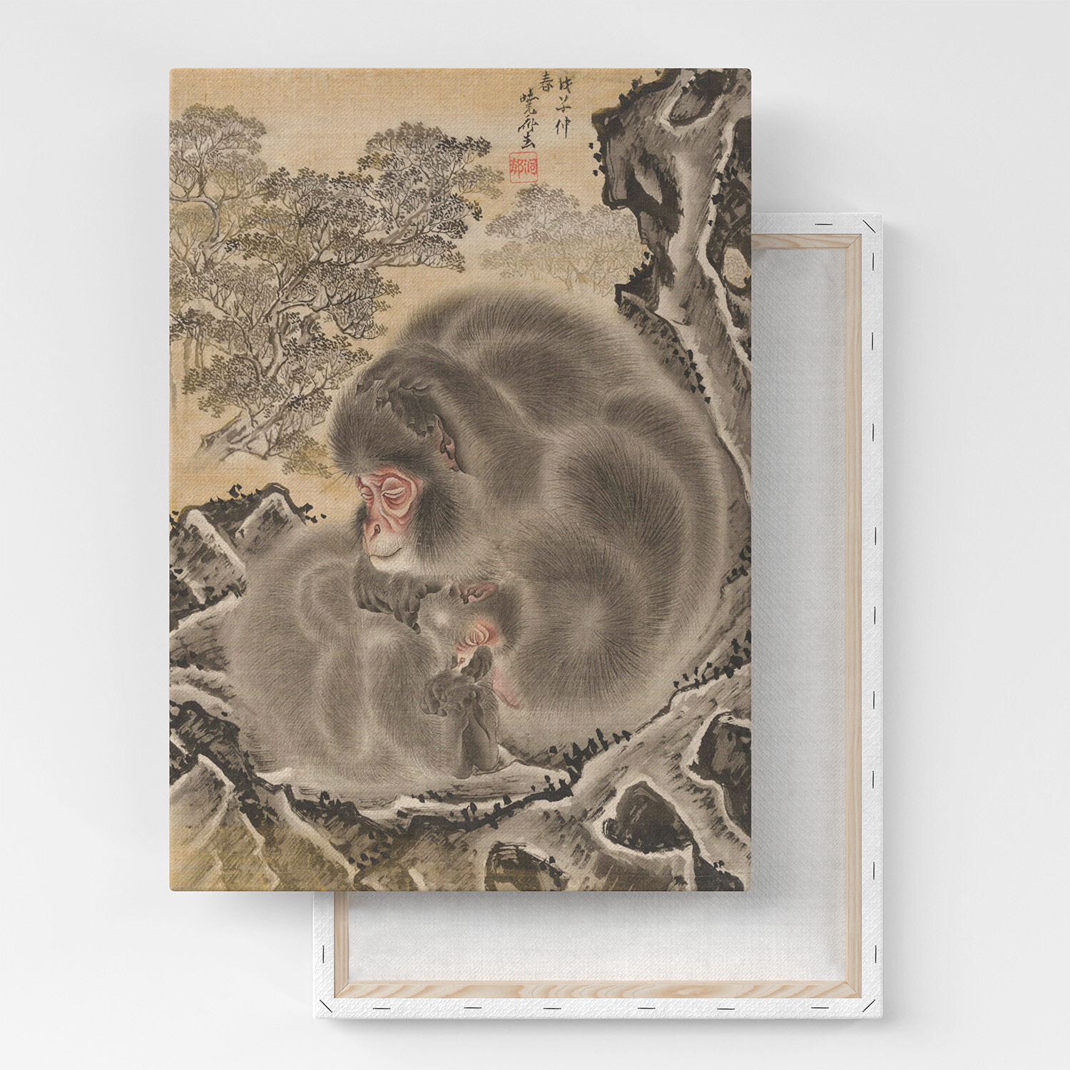 Картина на холсте, репродукция / Каванабэ Кёсай - Album leaf / Размер 40 x 53 см