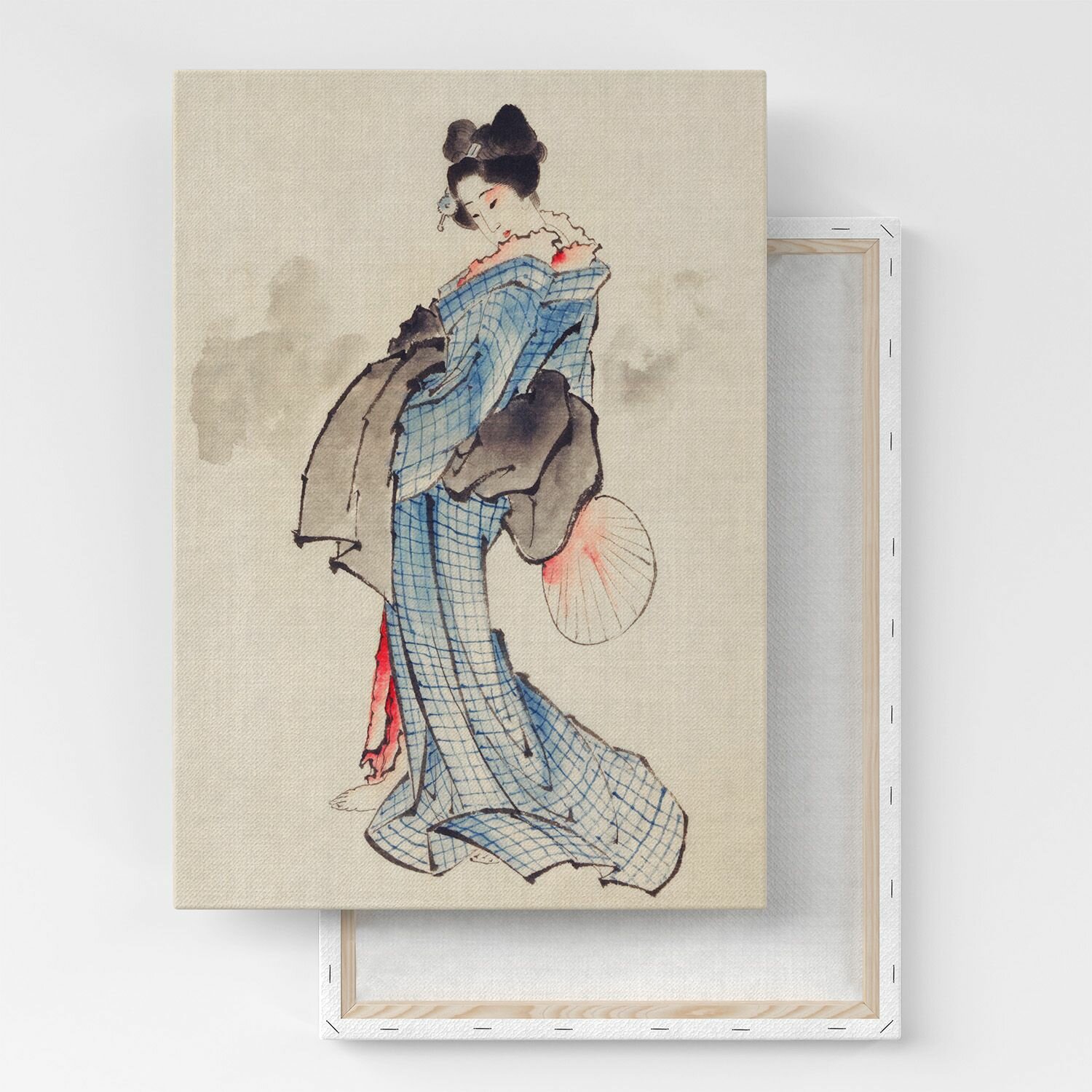 Картина на холсте, репродукция / Кацусика Хокусай - Woman / Размер 80 x 106 см