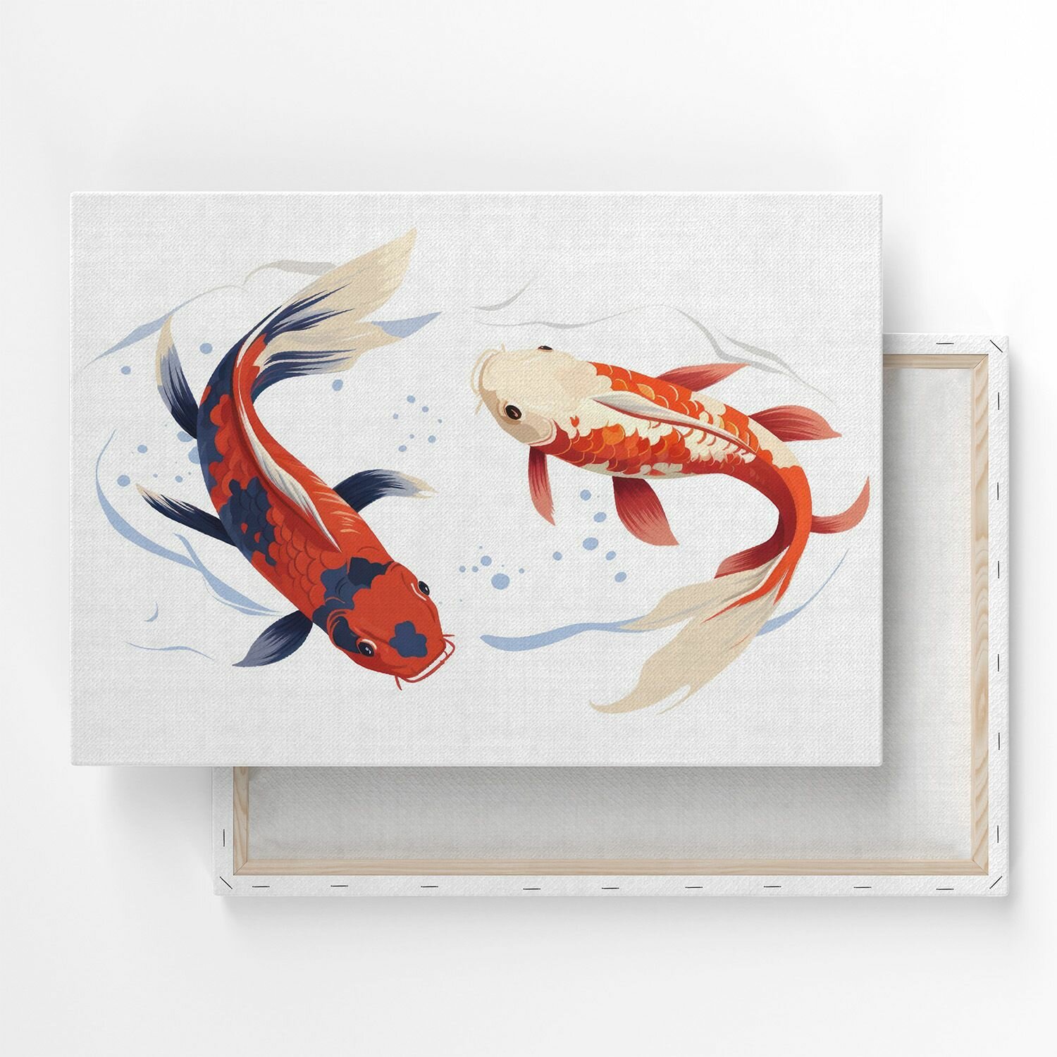 Картина на холсте, репродукция / Карпы кои / Размер 30 x 40 см