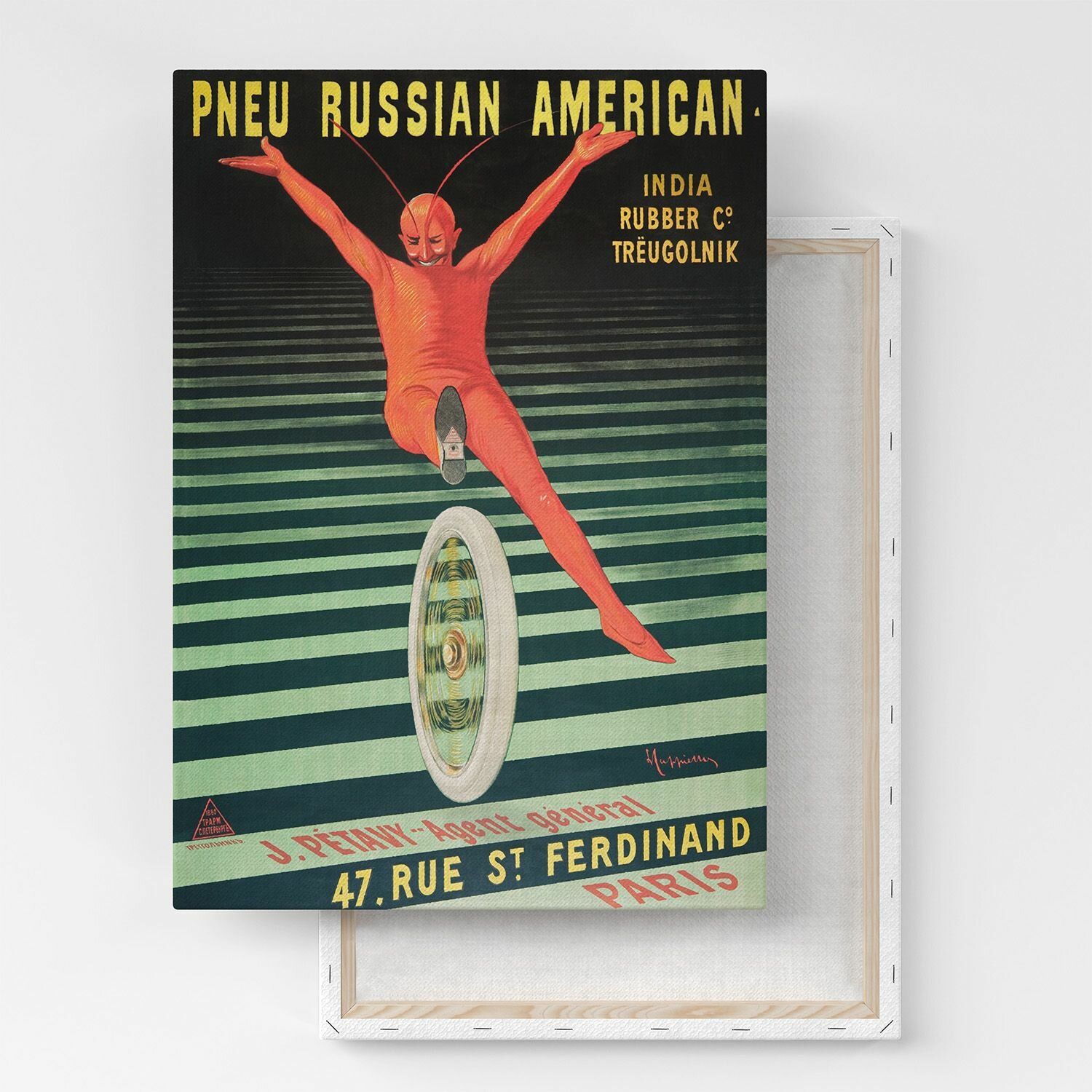 Картина на холсте, репродукция / Леонетто Каппьелло - Russian American Tire / Размер 80 x 106 см