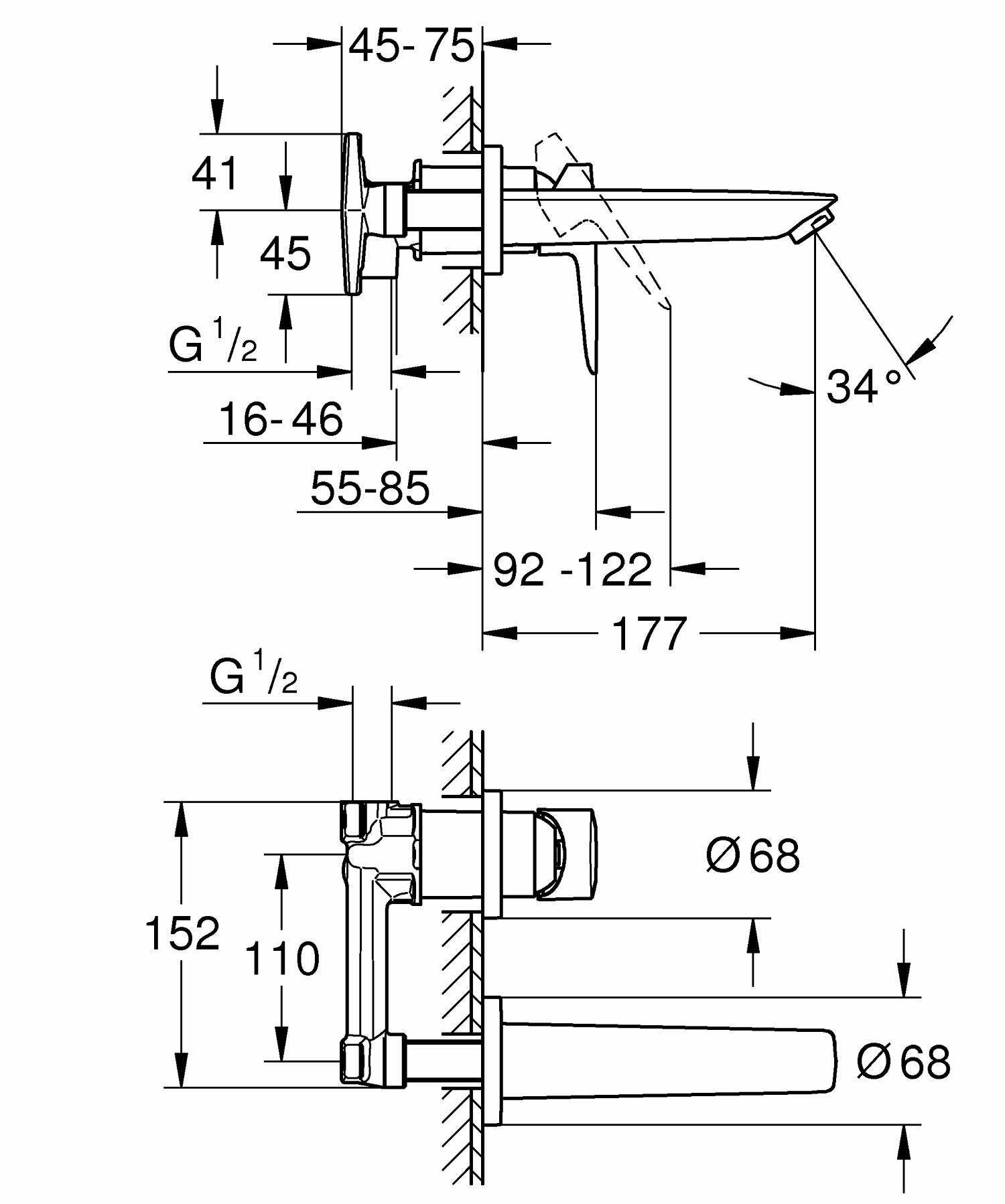 Смеситель Grohe BauLoop 20289001 для раковины