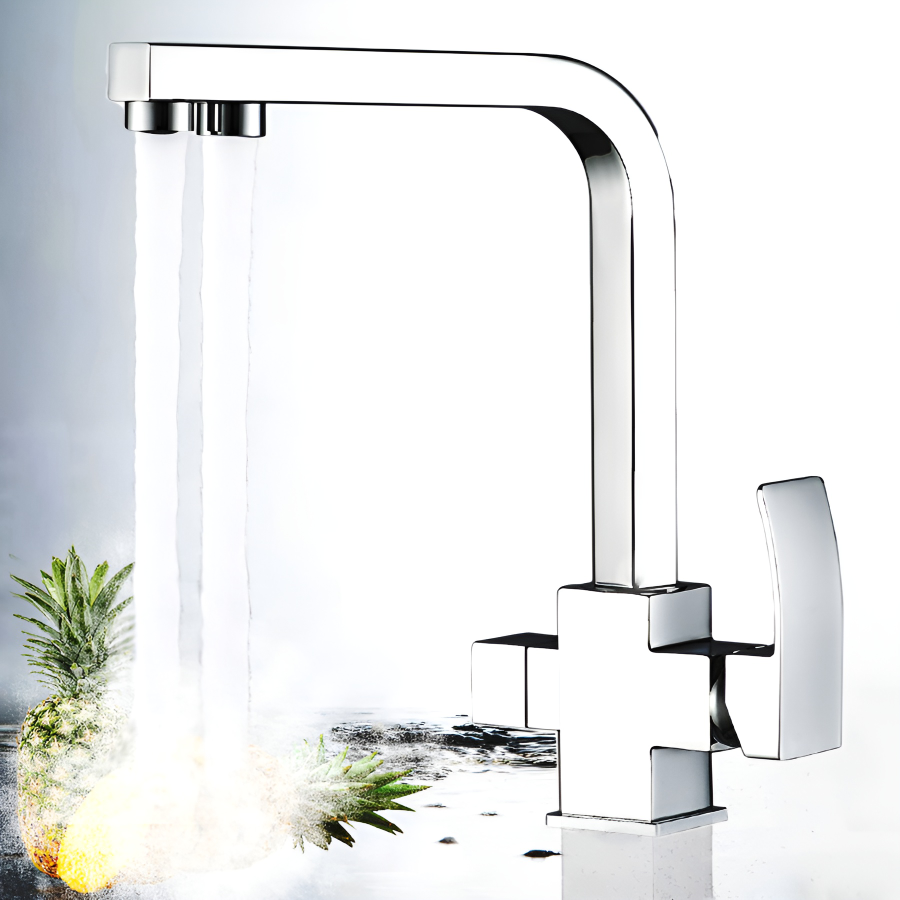 Смеситель Для Кухни (Для Раковины) Rona ALMAes С Подключением Под Фильтр Хром Латунь AS-875-01