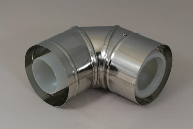 Дымоход Отвод для дымовой трубы DN60/100 87 по фасаду WOLF арт. 2651914