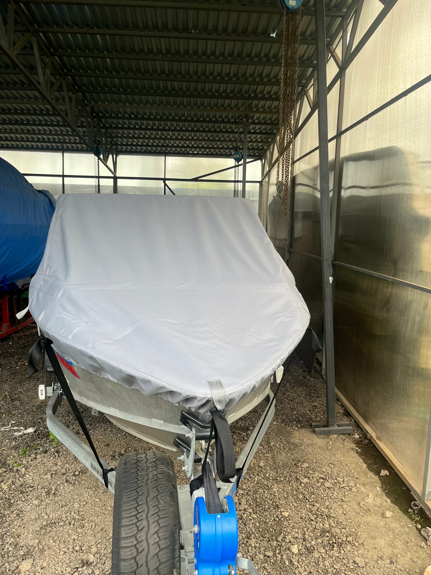 Тент на катер транспортировочный-стояночный 6x2.9