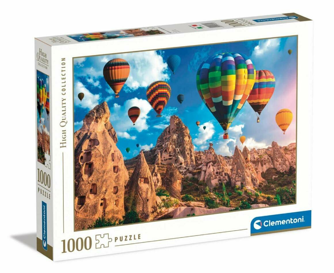 Пазл для взрослых Clementoni 1000 деталей: Воздушные шары в Каппадокии