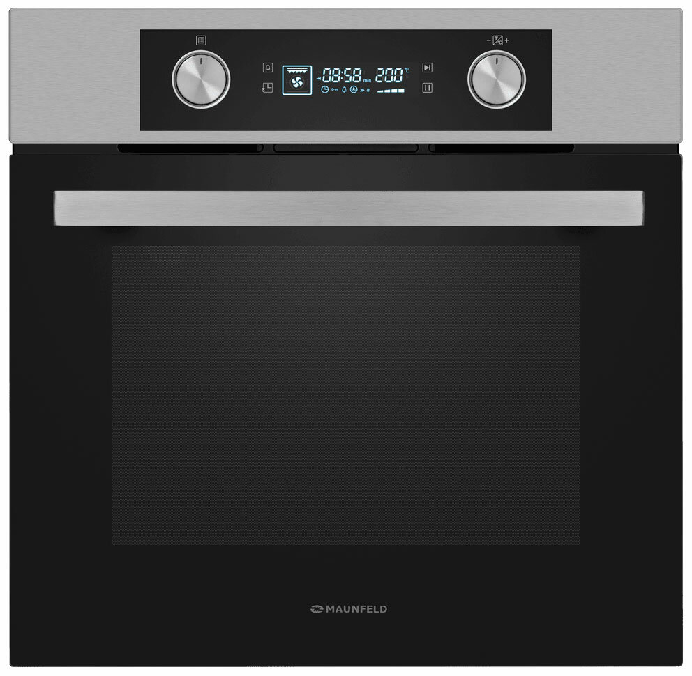 Электрический духовой шкаф Maunfeld AEOH6062S 59 см, 60 л гриль конвекция, серебристый