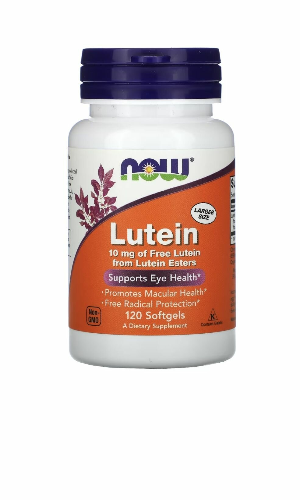 Лютеин Для Здоровья Глаз NOW Lutein Supports Eye Health 10 mg 120 капсул