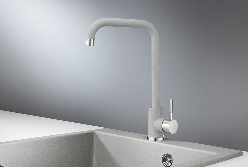 Смеситель для кухонной мойки GRANULA Standart ST-4033, базальт