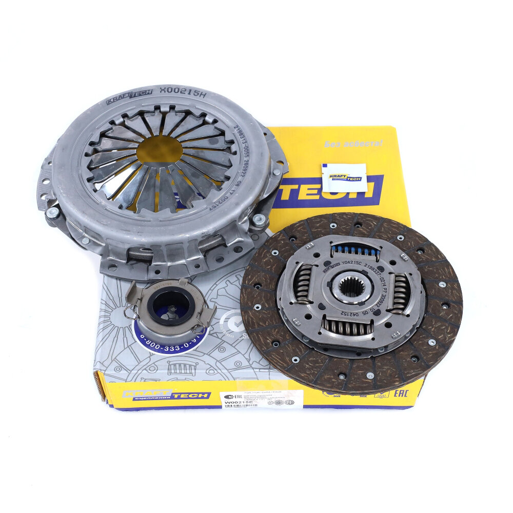 Пакет сцепления (корзина, диск, подш.) Toyota Corolla, Avensis 1.6 "KRAFTTECH" W00215E