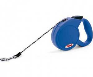 Рулетка для кошек и собак мелких пород Flexi classic xs трос 3м до 8кг синий