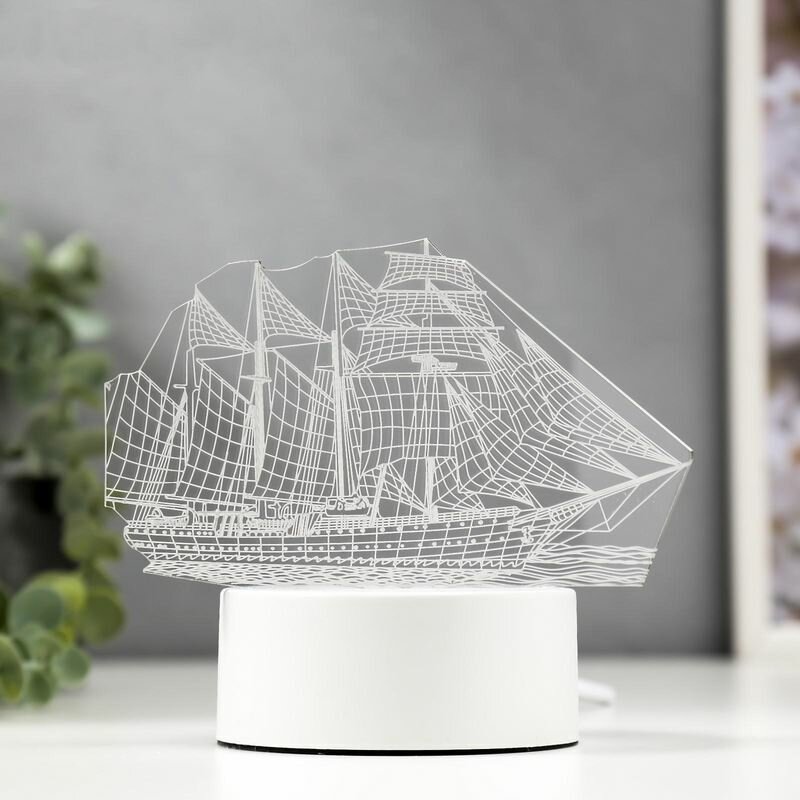 Светильник "Фрегат" LED белый от сети 9,5х15х16см RISALUX