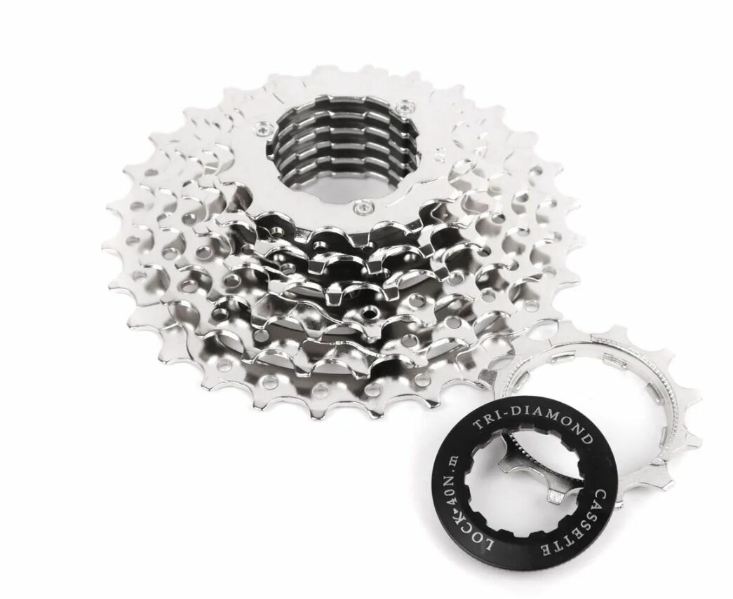 Кассета для велосипеда Vinca Sport, 7 скоростей, 12-28Т, сталь, хром