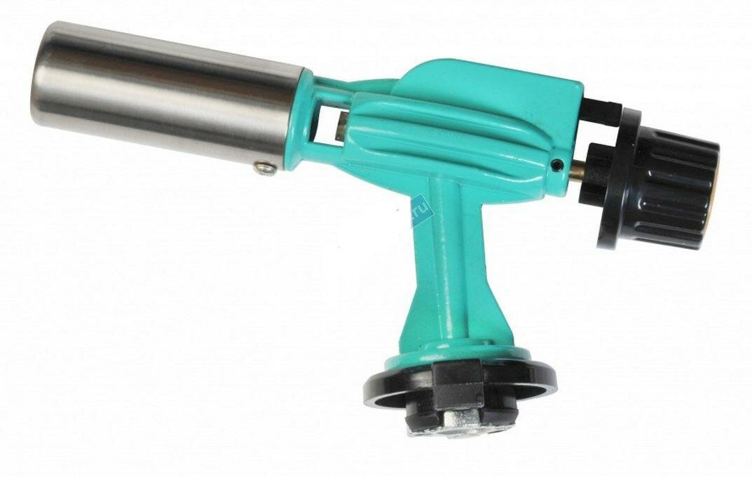 5015-KL-04 Горелка газовая , сопло с керамикой, пьезоподжиг(кнопка), металл. корпус, Sturm!