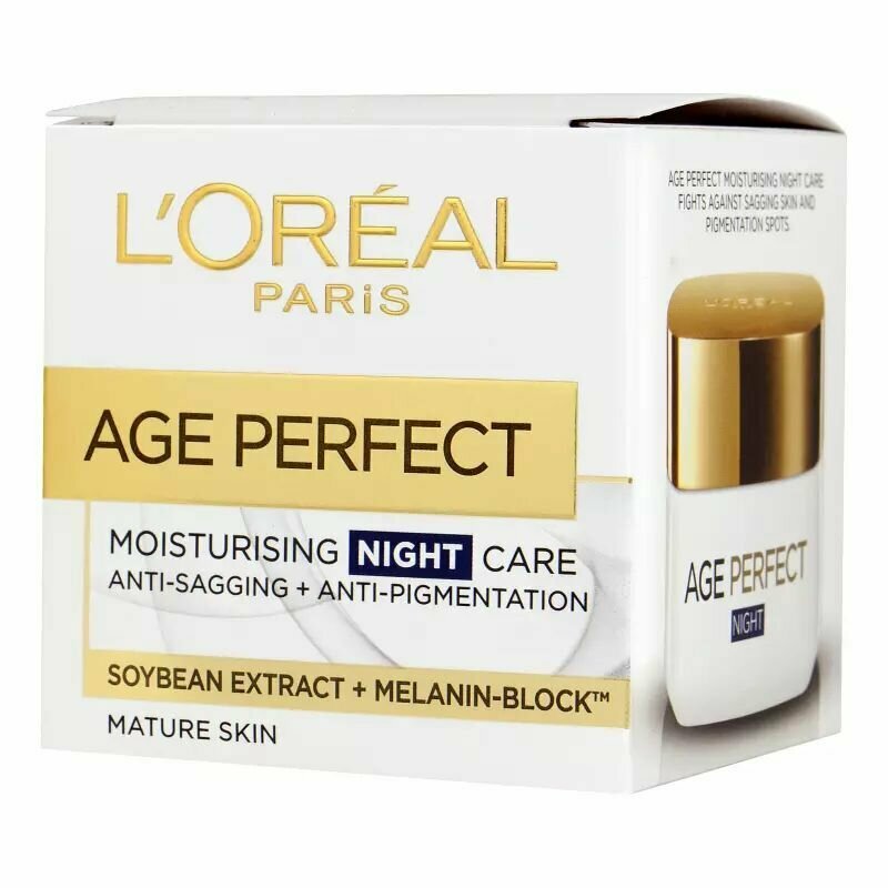 Крем для лица ночной уход от пигментации L'Oral Age Perfect 50 мл (Франция)