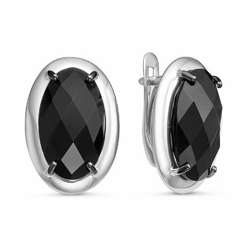 Серьги, серебро, 925 проба, агат