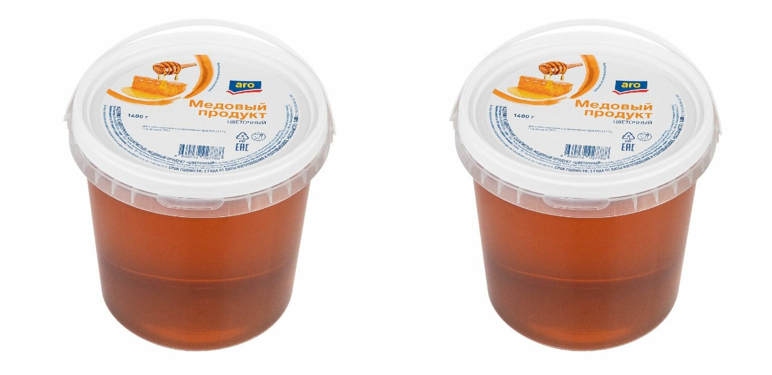 Aro Медовый продукт Цветочный, 1,4 кг, 2 шт