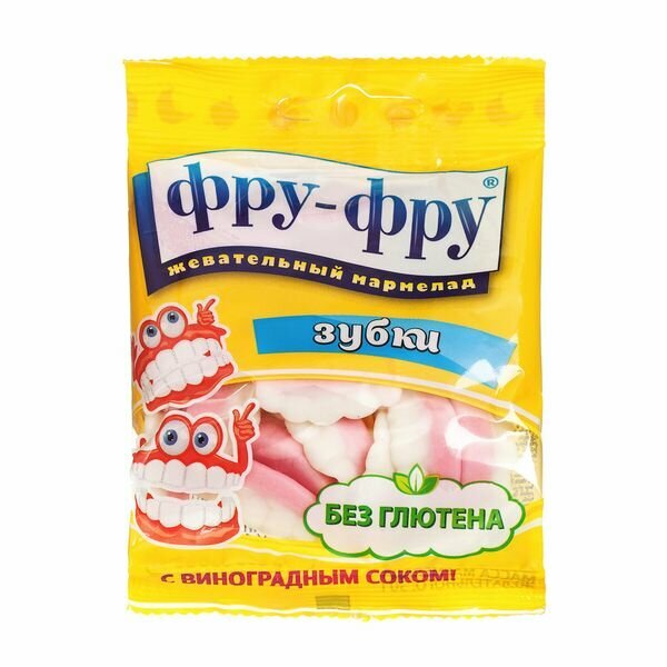 Мармелад жевательный с натуральным соком Зубки Фру-Фру пак. 30г