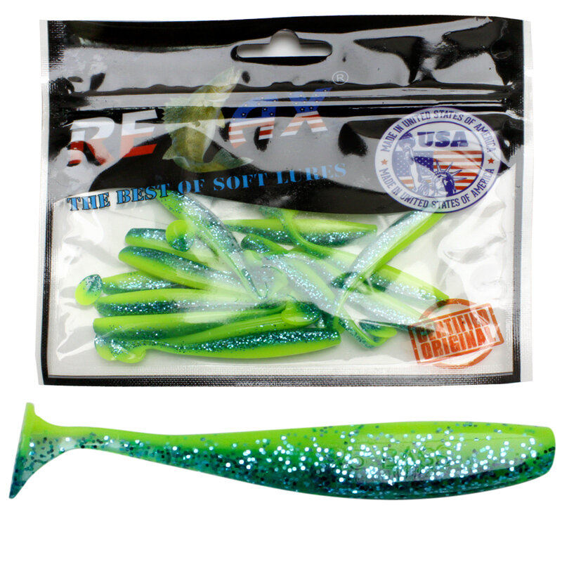 Мягкая силиконовая приманка риппер RELAX BASS 2,5 6,2cm 2,1g цвет L249 (Silk, Clear-sky Blue Glitter) 1 уп. по 15 шт.