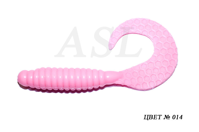 Силиконовая приманка ASL "Твистер" цвет № 014, L-4см (1.6"), 12шт/уп