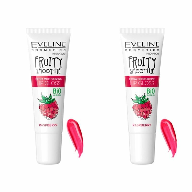 Eveline Cosmetics Экстраувлажняющий блеск для губ, raspberry, 12 мл, 2 штуки.