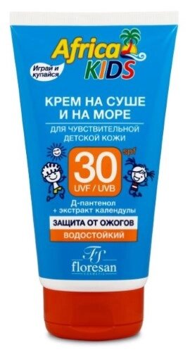 Floresan africa kids крем на суше и на море для чувствительной детской кожи spf 30 150 мл 2уп