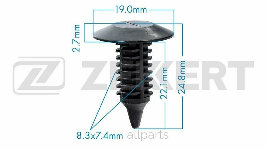 ZEKKERT BE-2679 Клипса крепёжная Chrysler General Motors (миним. кол-во заказа 10 шт)