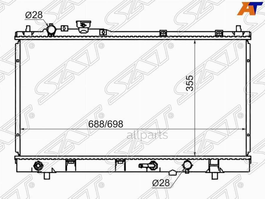 SAT SG-MZ0001-2 Радиатор Ford Ixion 99-05 / Mazda Premacy 99-05