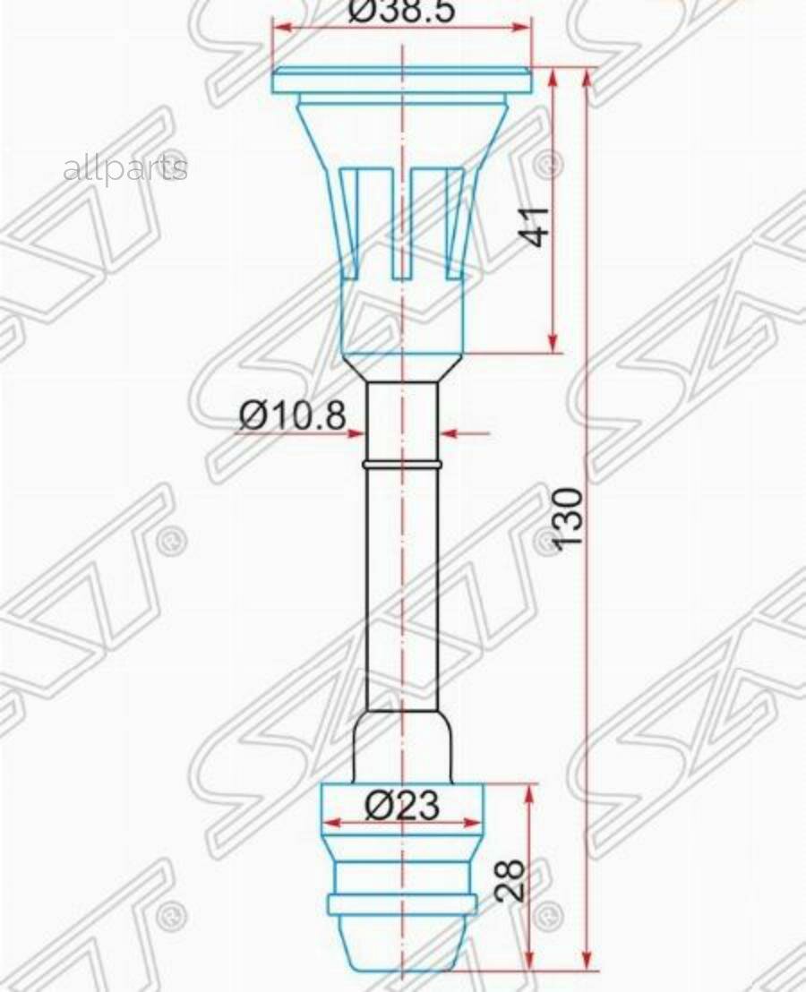 SAT ST-22465-6N215 Наконечник катушки зажигания Nissan AD 99-08 / Murano 02-16 QR20DD; QR20DE; QR25DD; QR25DE