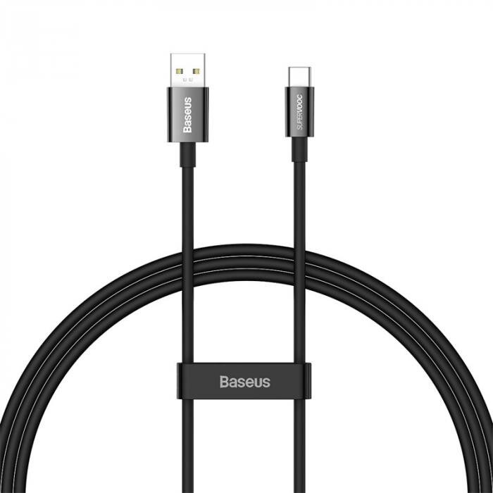 Кабель Baseus Superior Series (SuperVOOC) Fast Charging, USB - Type-C, (CAYS000901) 65W, 1 м, черный