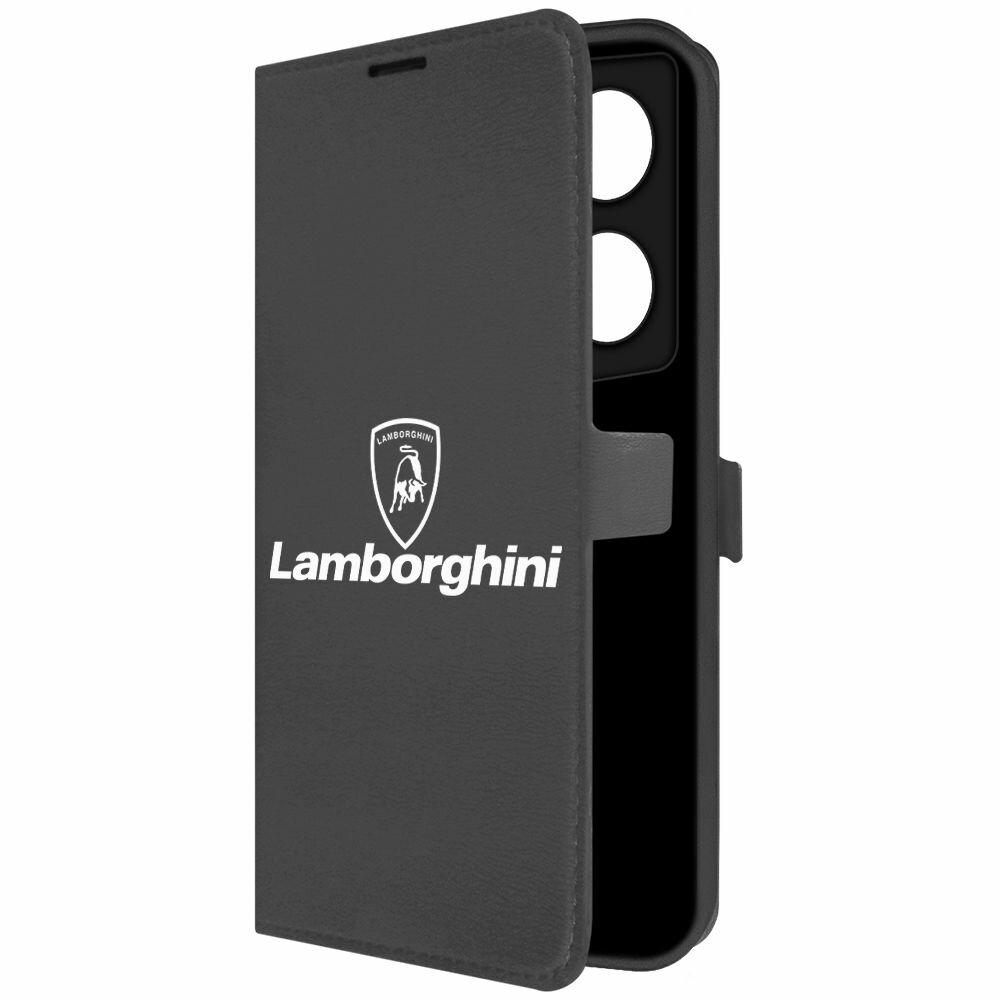 Чехол-книжка Krutoff Eco Book для TECNO Camon 20 Premier Lamborghini (Ламборгини) (черный)